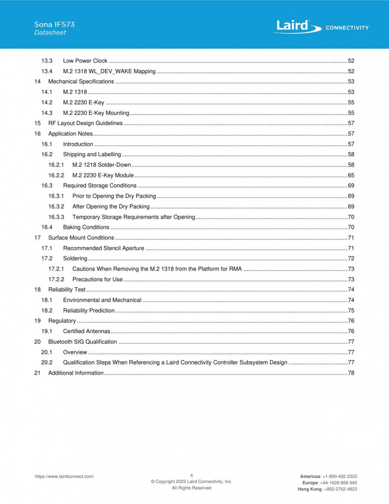 Sona IF573 datasheet page 4