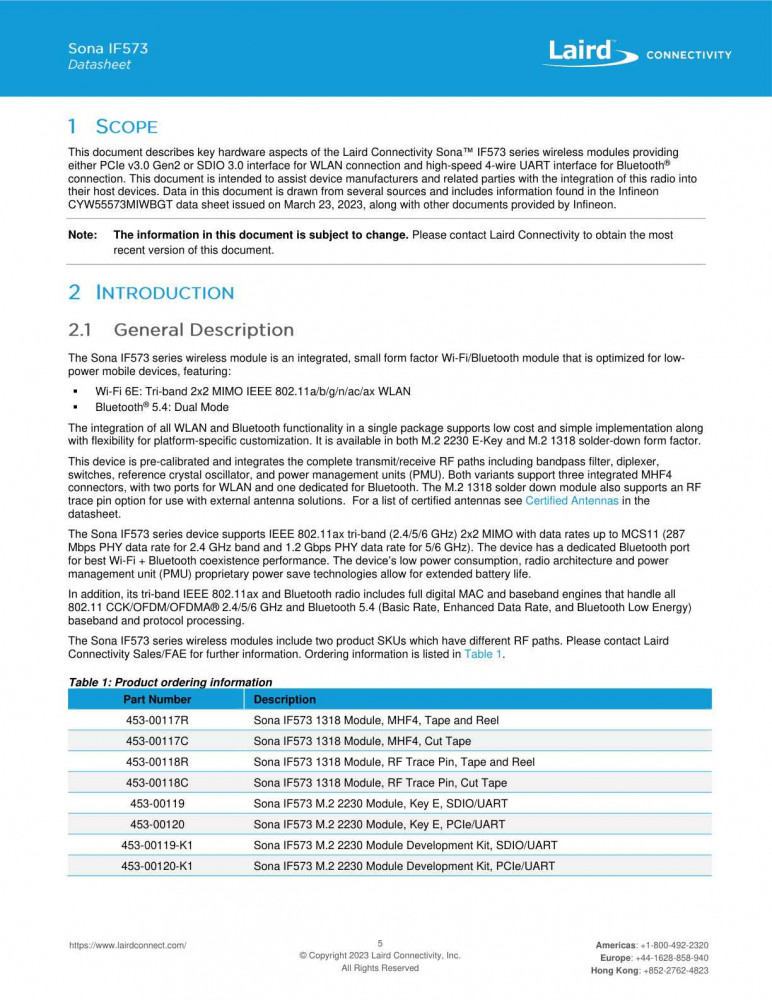 Sona IF573 datasheet page 5
