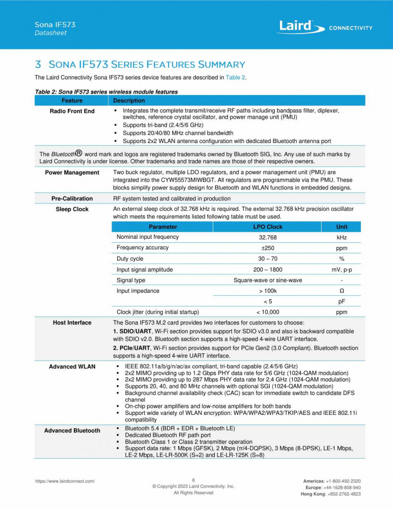 Sona IF573 datasheet page 6