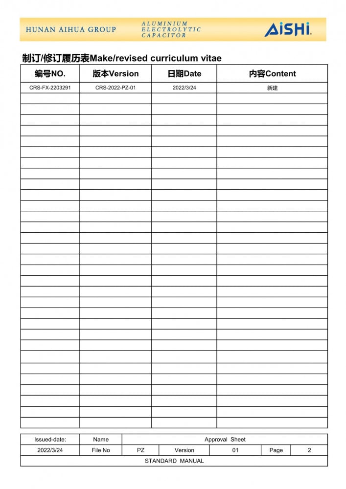 AISHI PZ specification page 2
