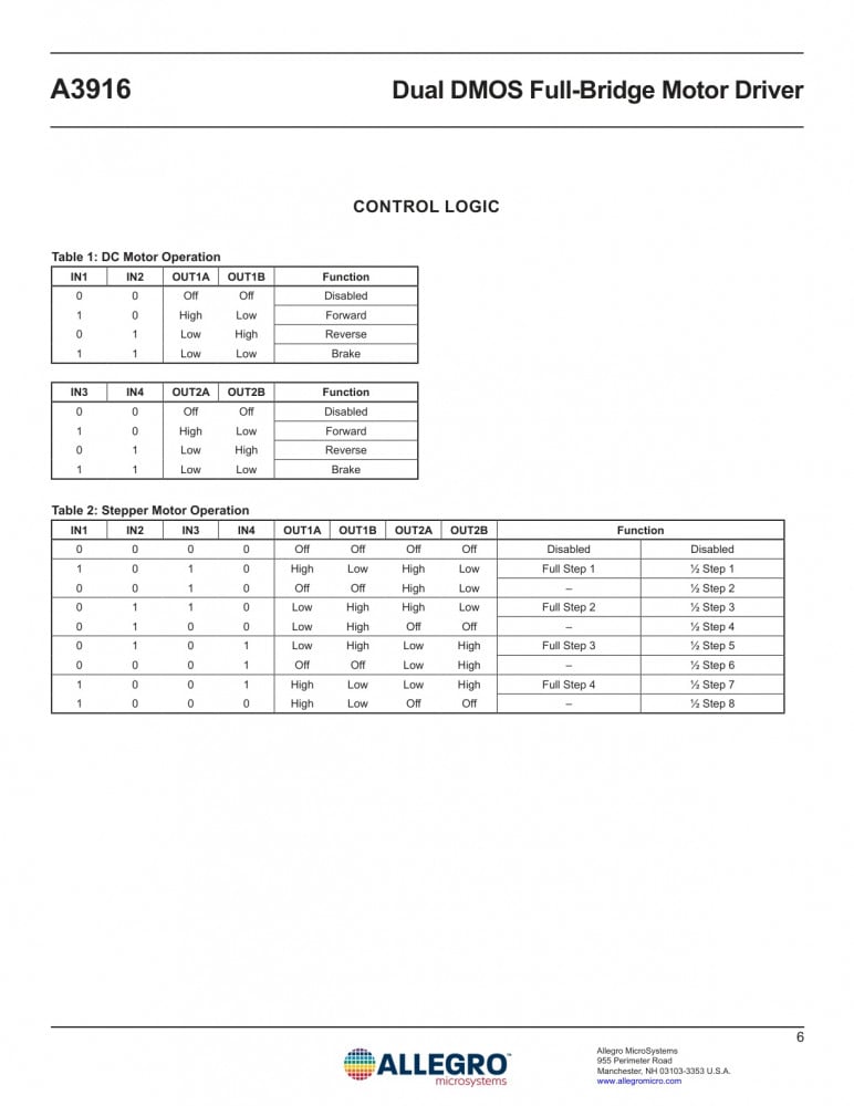 A3916 datasheet page 6