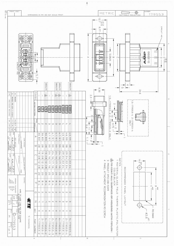 TE Connectivity 1-179553-2 technical drawing preview