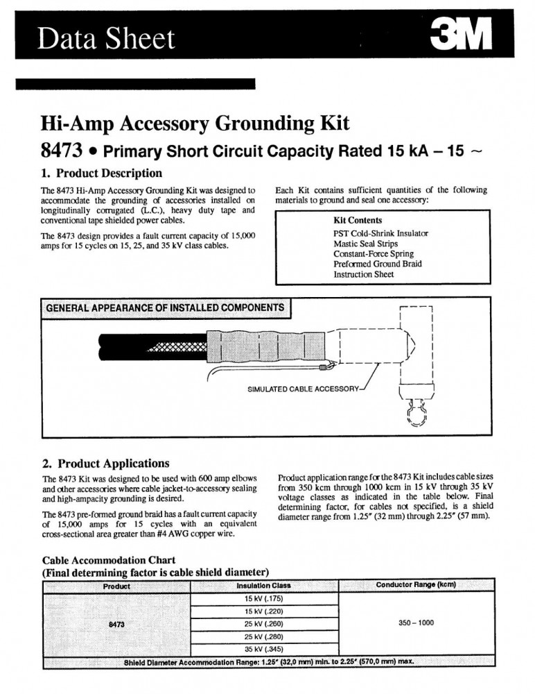 3M 8473 technical document page 1