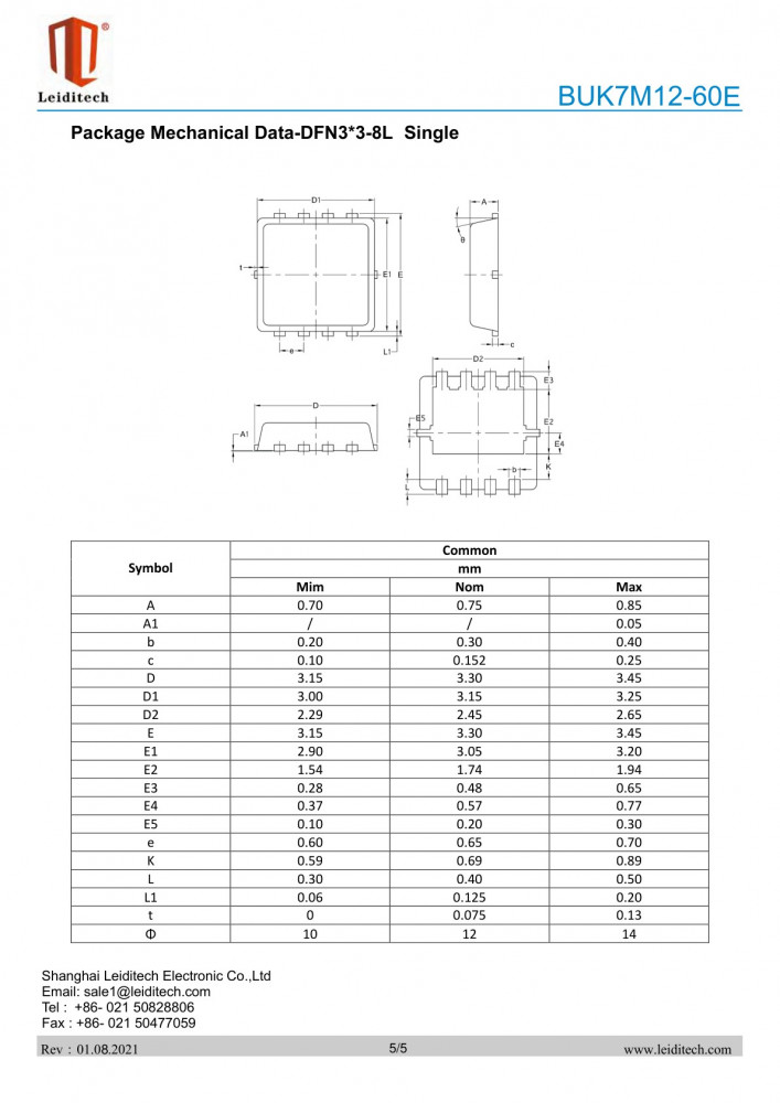 BUK7M12-60E datasheet page 5