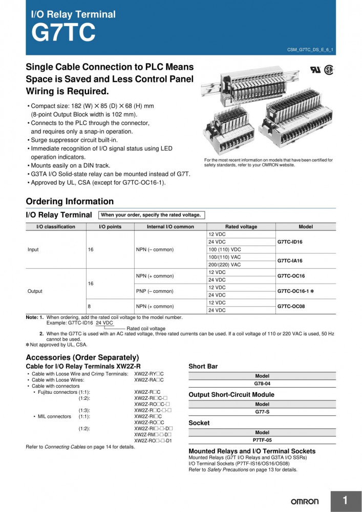 G7TC technical document page 1