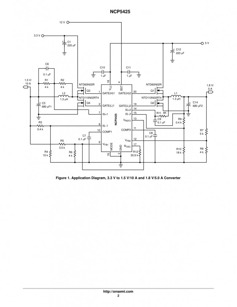 NCP5425 documentation page 2