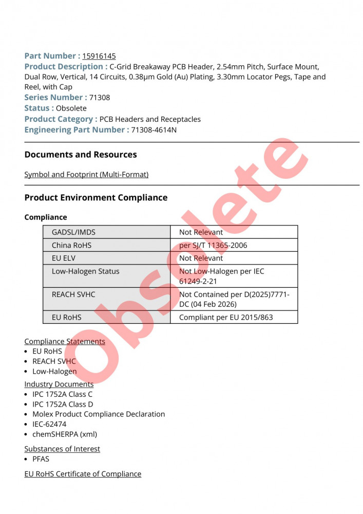 MOLEX 15916145 technical document image 1