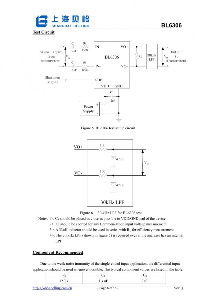 BL6306 datasheet page 6
