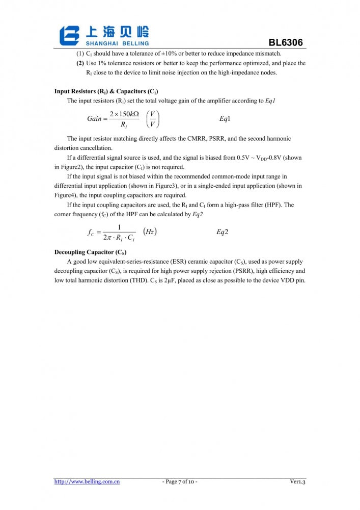 BL6306 datasheet page 7