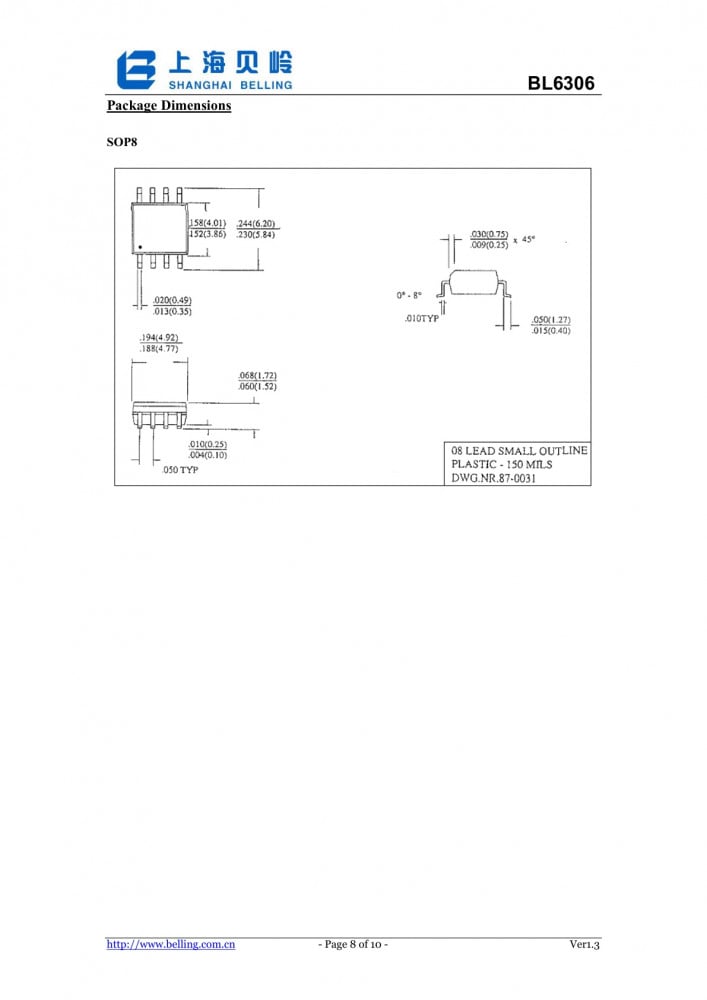 BL6306 datasheet page 8