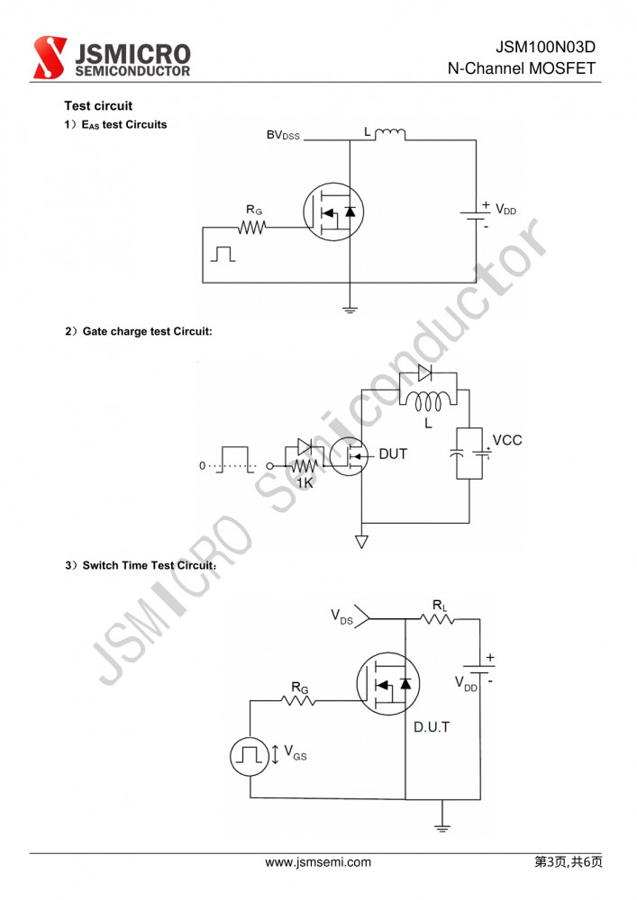 JSM100N03D datasheet page 3