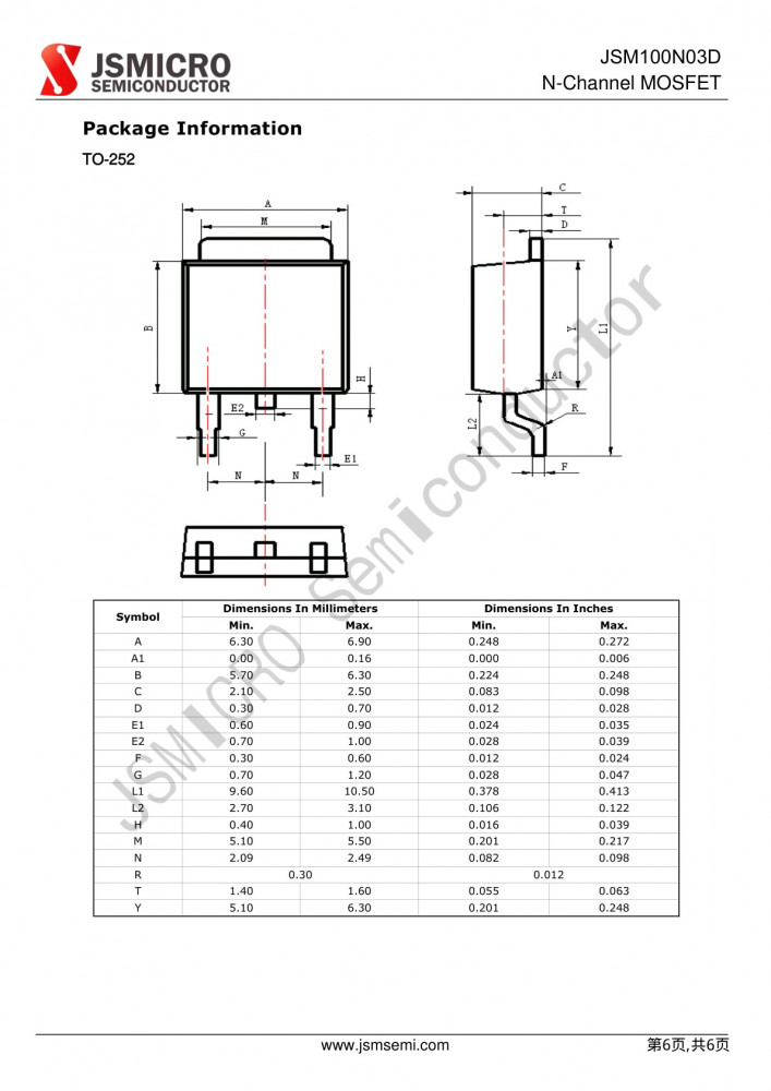 JSM100N03D datasheet page 6