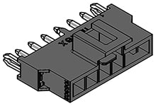 MX150 Dual Row Header, Vertical, 6 Circuits, 2.5µm Tin (Sn) Plating, 11.20mm Mating Pin Length, 3.05mm PC Tail Length