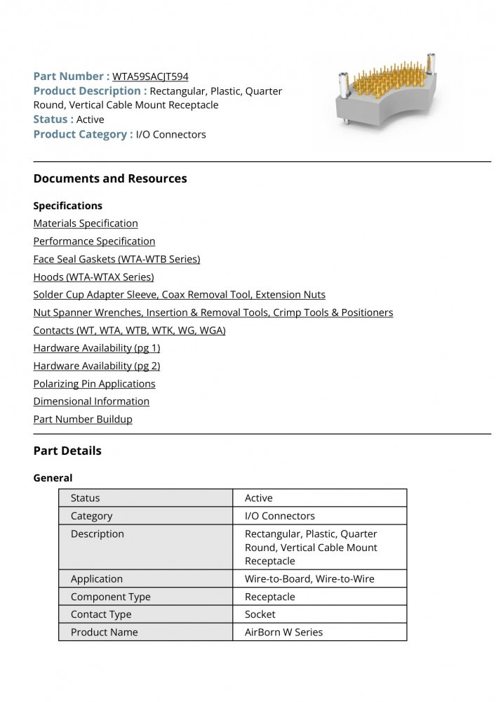 WTA59SACJT594 technical document, page 1