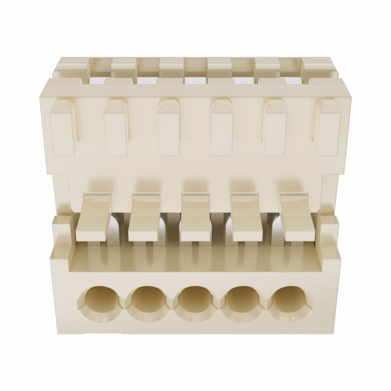 Appli-Mate RAST 2.5 Connector, 2.50mm Pitch, Female, 5 Circuits, No Position Keys Removed, Open Endwalls, Silver Plating for sale