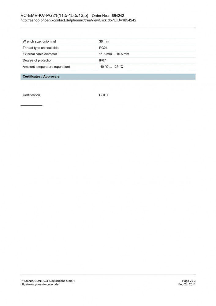Phoenix Contact 1854242 technical document page 2