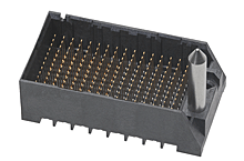 Impact 100 Ohm 4 Pair Vertical Backplane Header, Right Guided, Left Endwall, 8 Columns, 96 Circuits, Pin Length 4.90mm, Plated Through Hole Dimension 0.46mm, Lead-Free