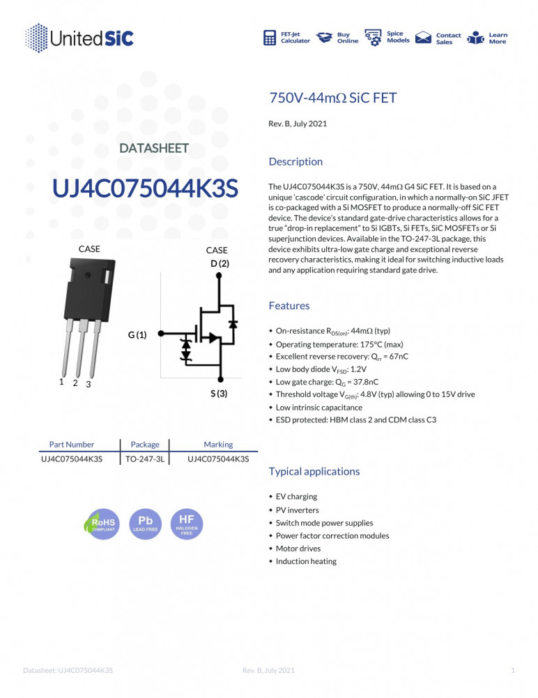 UJ4C075044K3S datasheet page 1