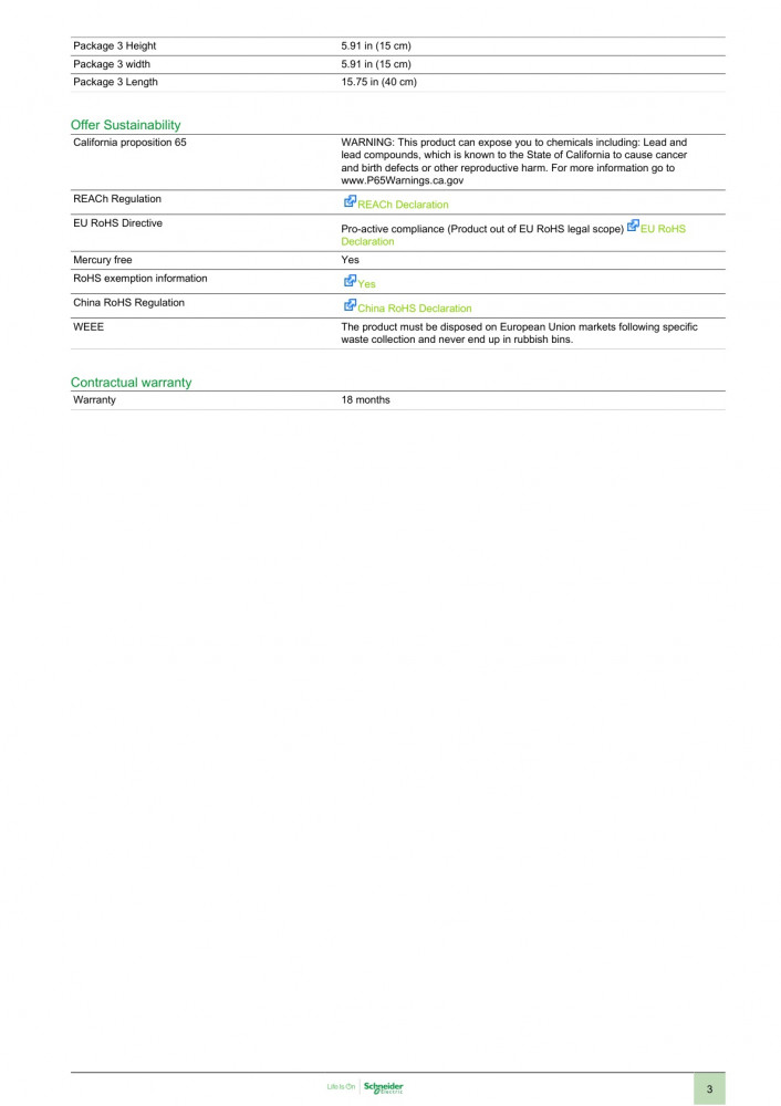 XB6AF3B5B technical document page 3