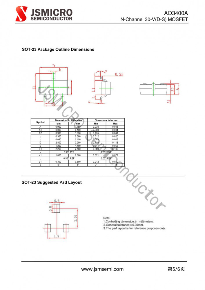 AO3400A datasheet page 5