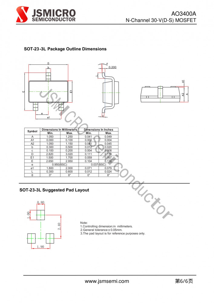 AO3400A datasheet page 6