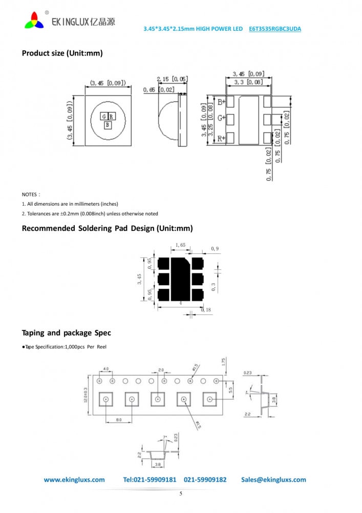 E6T3535RGBC3UDA datasheet page 5