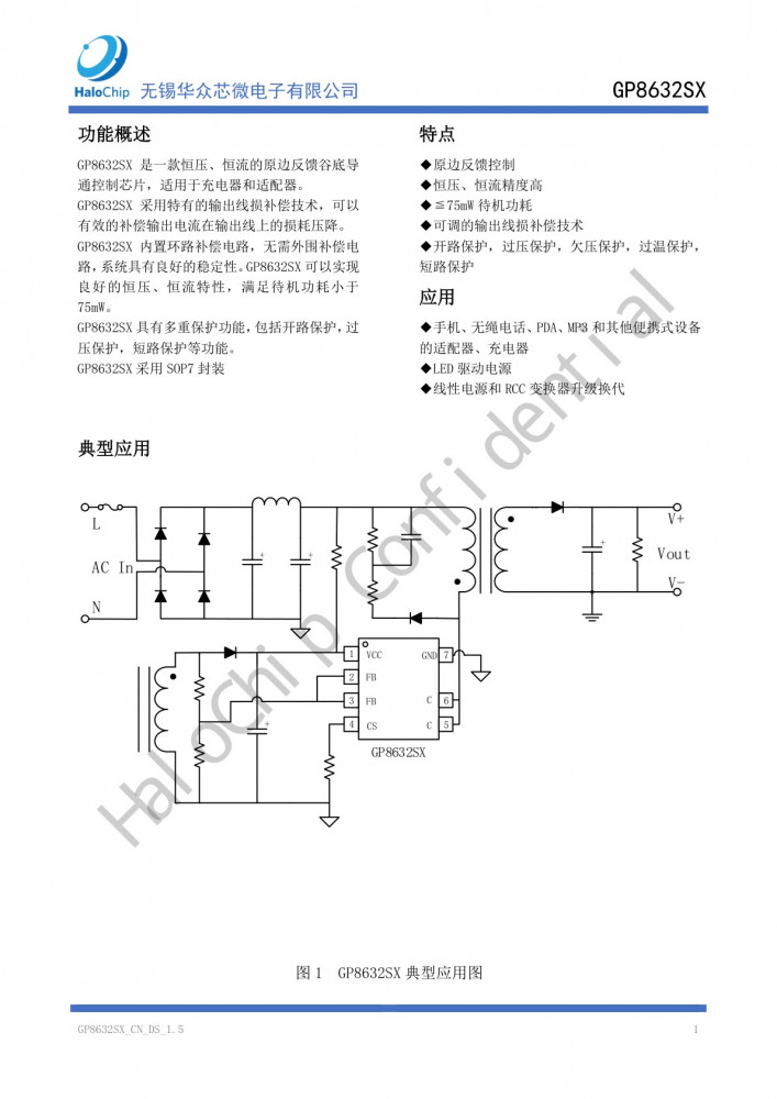GP8632SG datasheet page 1