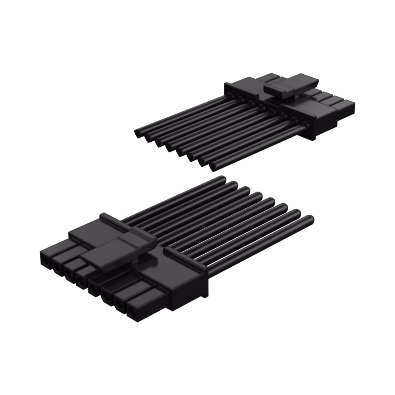 Micro-Fit 3.0 Female-to-Micro-Fit 3.0 Female Off-the-Shelf (OTS) Cable Assembly, Single Row, 300.00mm Length, Tin (Sn) Plating, 8 Circuits, Black for sale