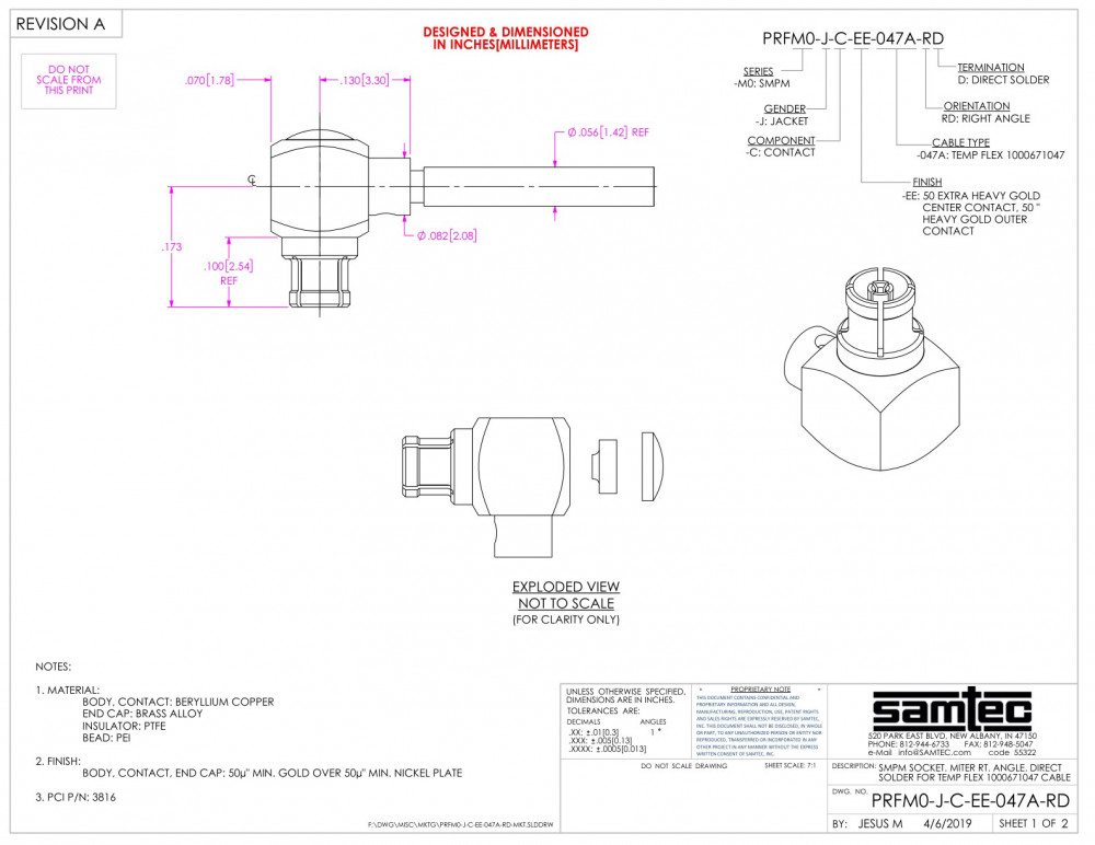PRFM0-J-C-EE-047A-RD technical drawing page 1