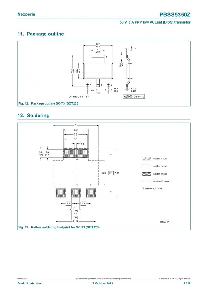PBSS5350Z datasheet page 8