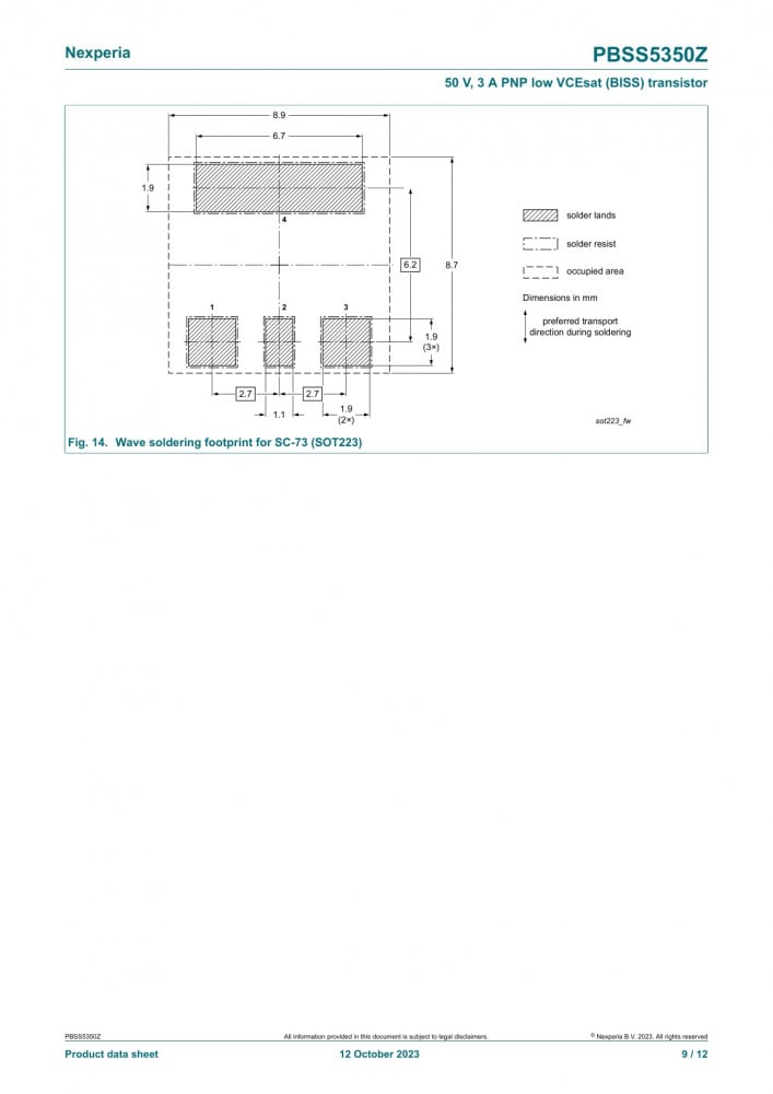 PBSS5350Z datasheet page 9