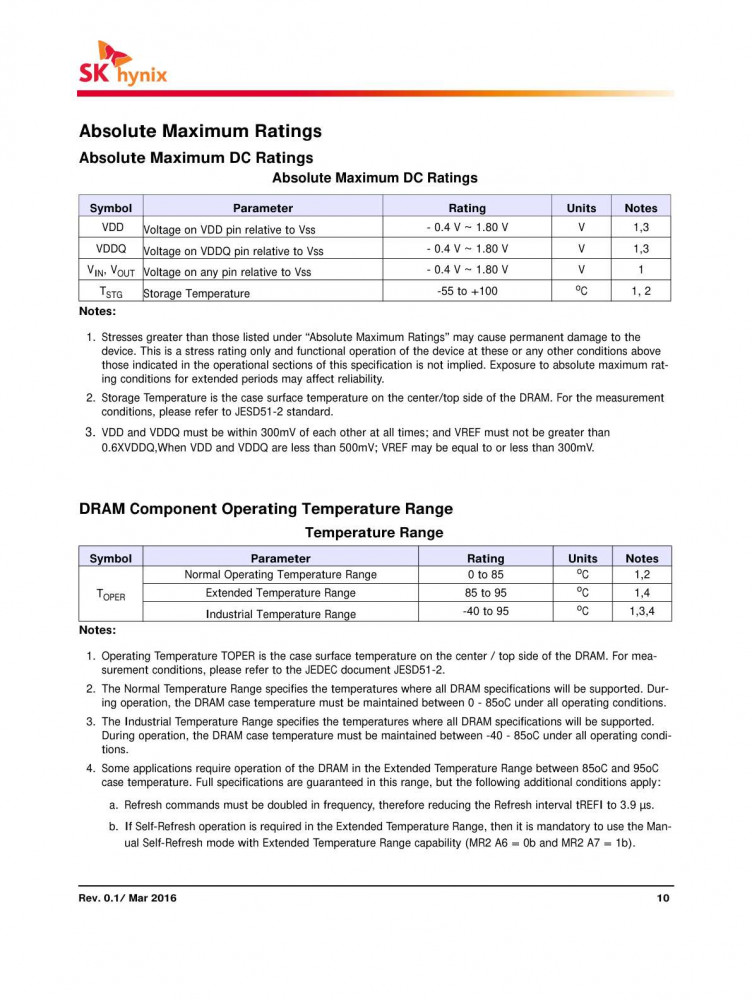 H5TC4G83EFR datasheet page 10