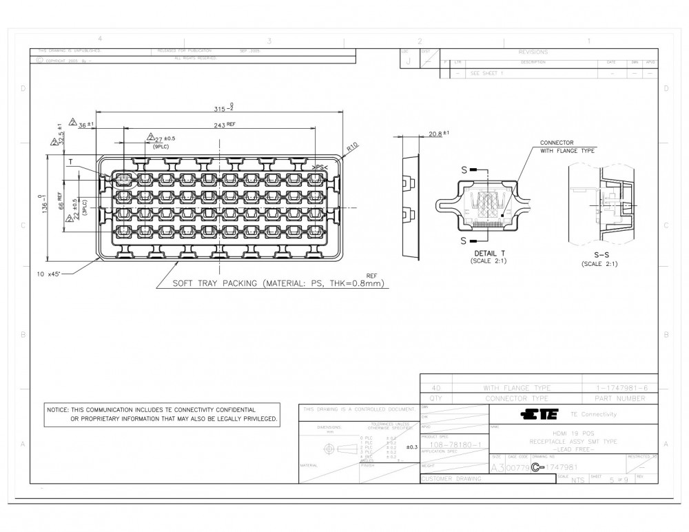 TE Connectivity 1747981 drawing sheet 5