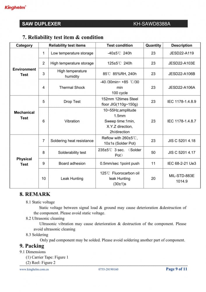 KH-SAWD8388A specification page 9