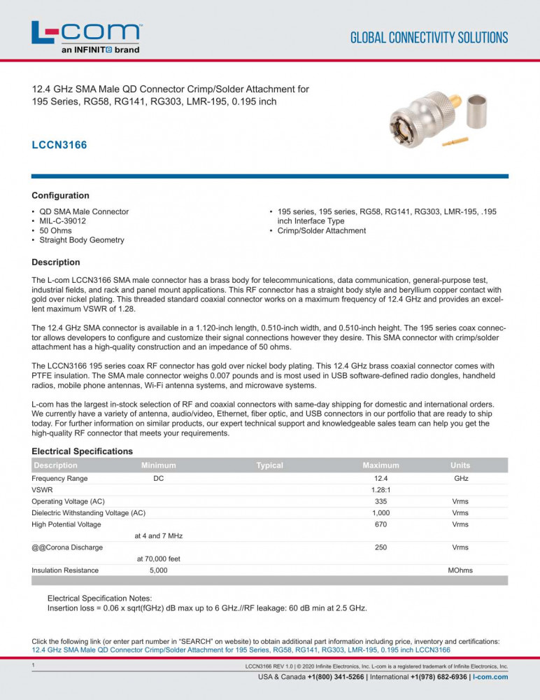 LCCN3166 technical document page 1