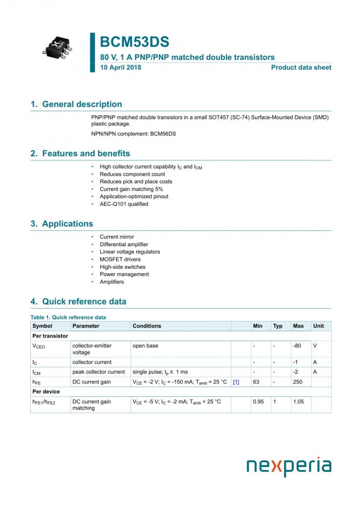BCM53DSF datasheet page 1