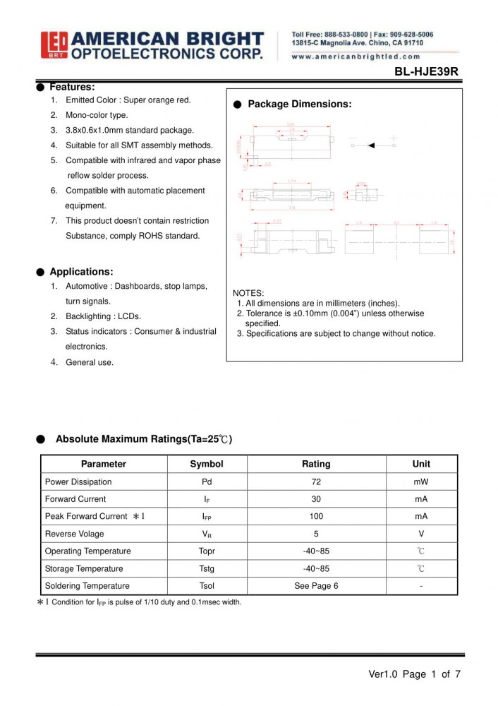BL-HJE39R specification page 2