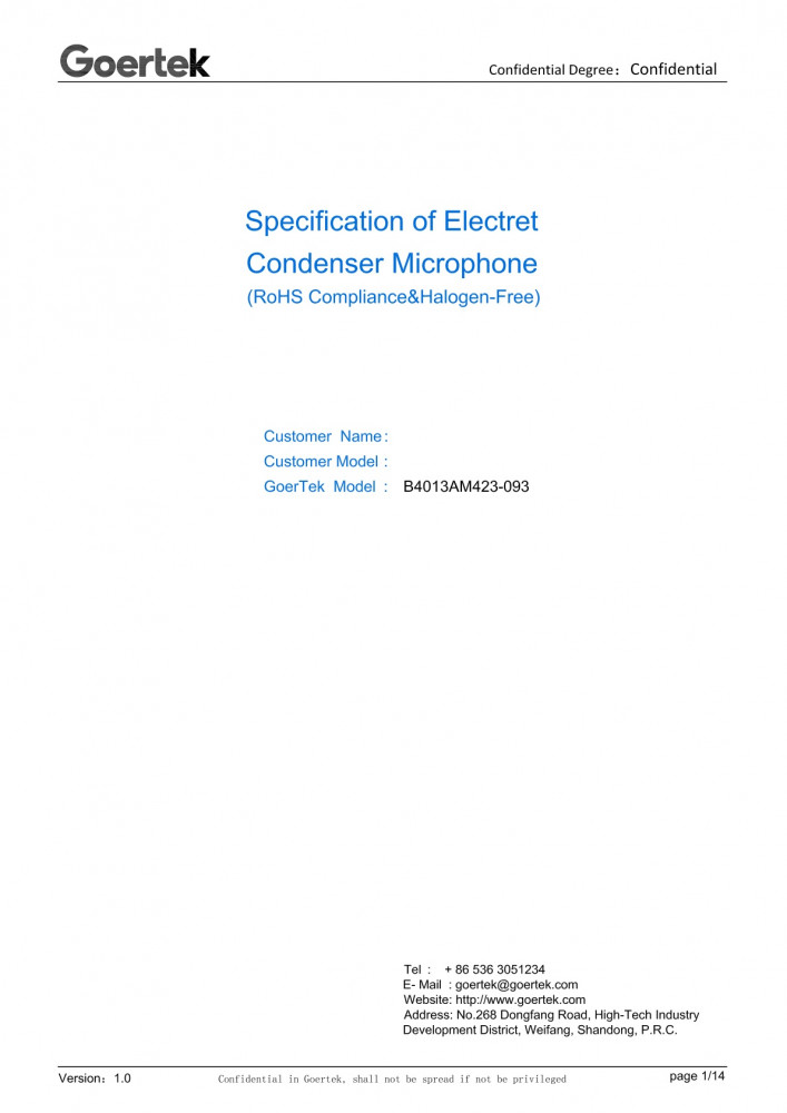 B4013AM423-093 specification page 1