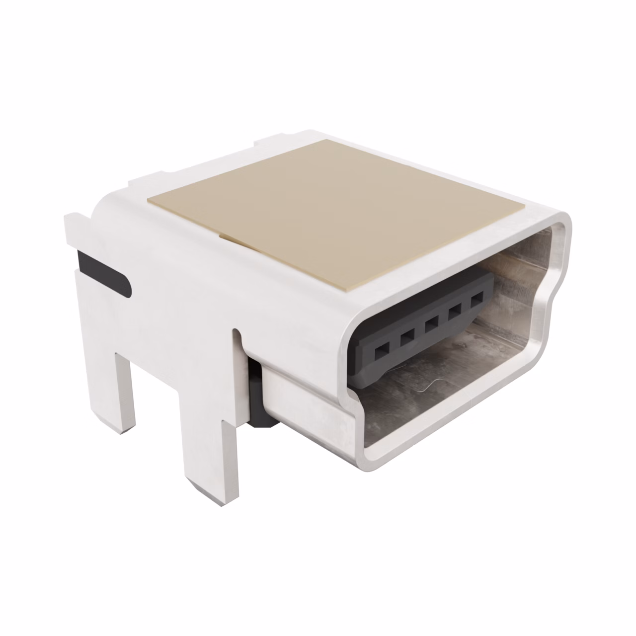 Mini-B Receptacle, Right-Angle, Surface Mount, 2.50mm Solder Tabs, with Cover Tape, Lead-Free for sale