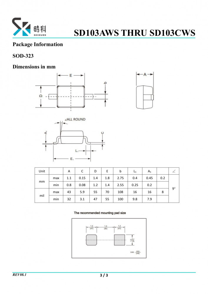SD103AWS datasheet page 3