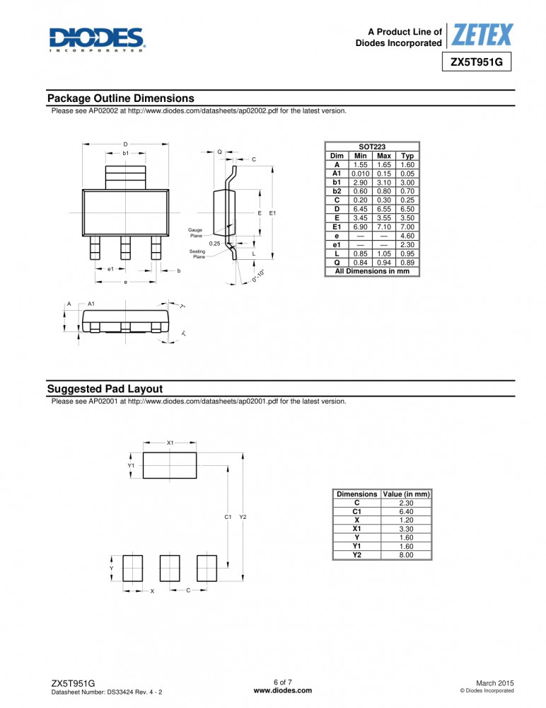 ZX5T951GTC datasheet page 6
