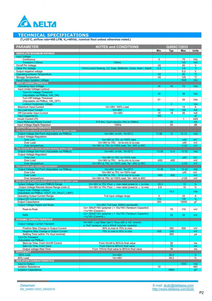 Q48SC12033 datasheet page 2