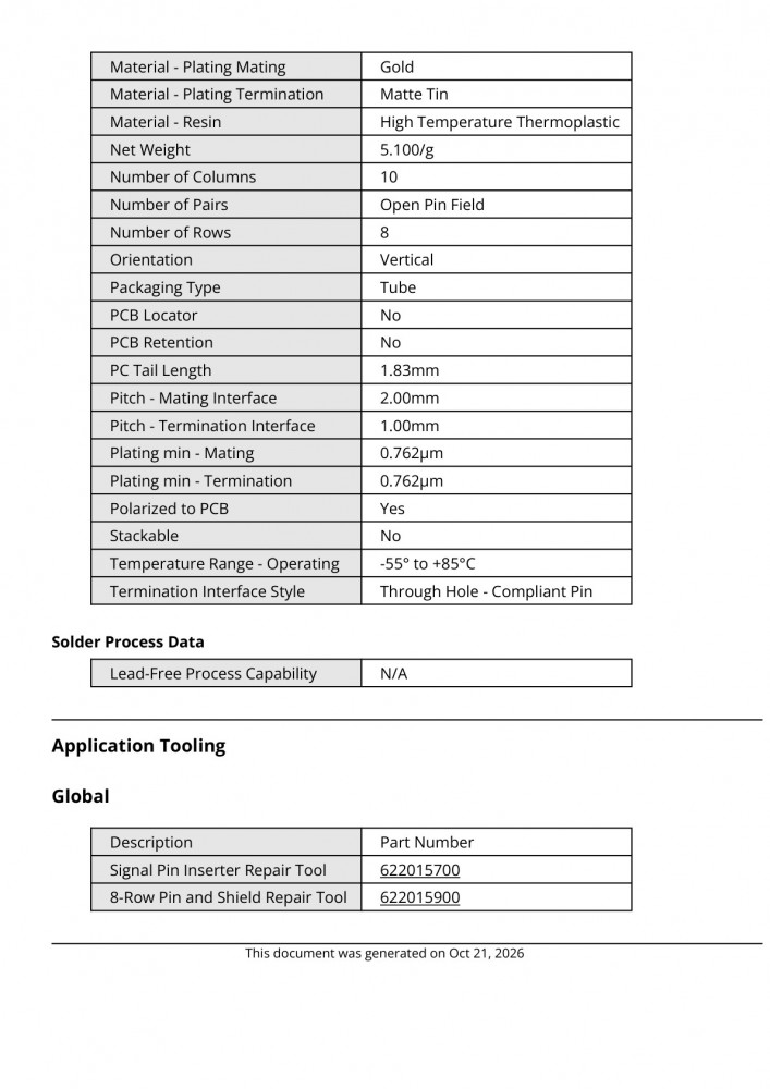 MOLEX 761349001 technical document image, page 3