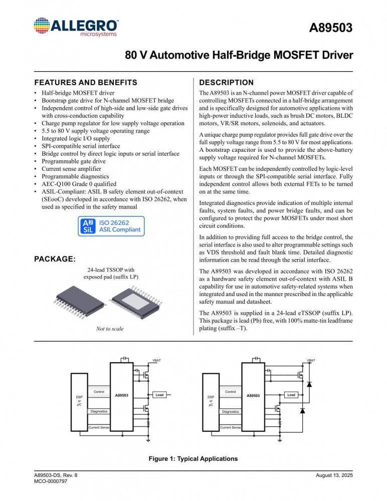 A89503 datasheet page 1