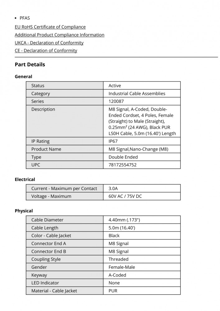 MOLEX product drawing, page 2