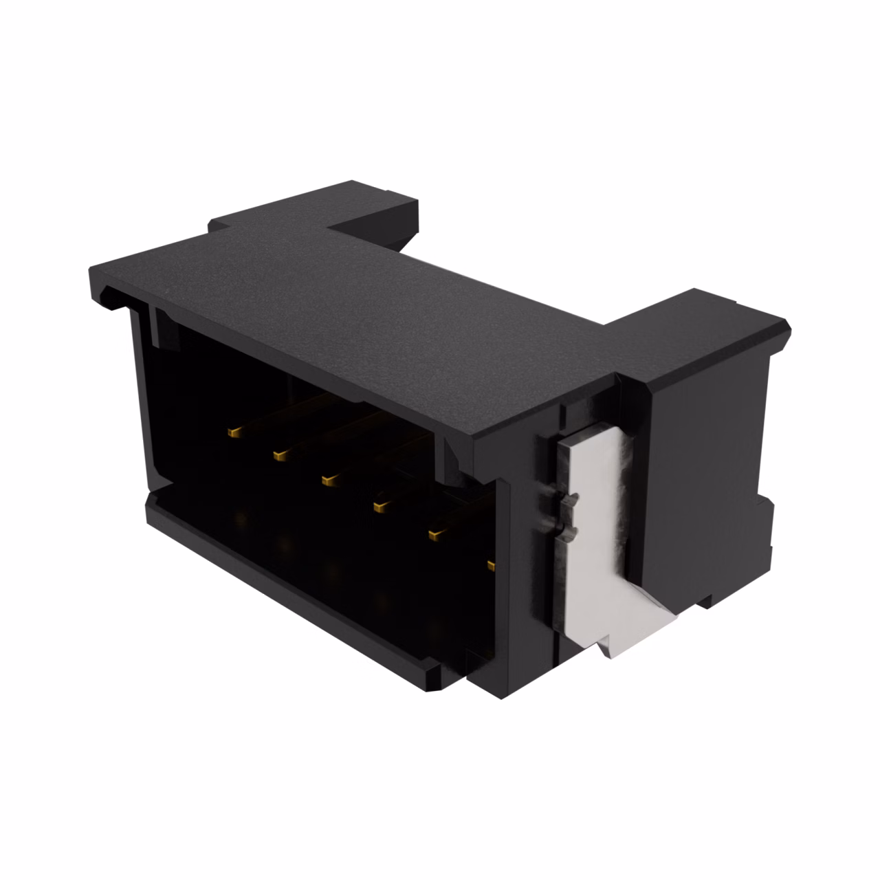 Micro-One Wire-to-Board Header, Right-Angle, 2.00mm Pitch, Single Row, Glow-Wire Capable, Surface Mount, 6 Circuits, Gold Plating, Black for sale