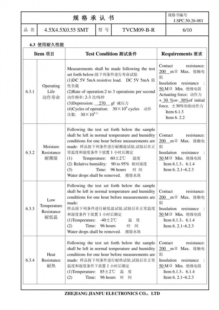 TVCM09-B-R specification page 7
