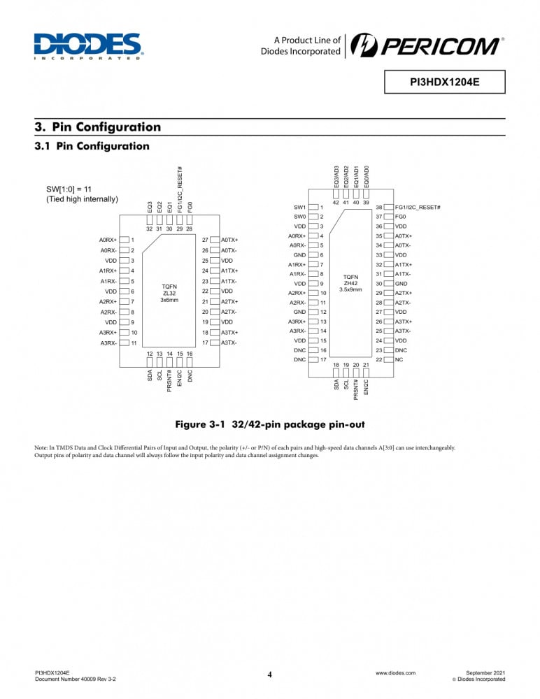 PI3HDX1204E technical document page 4