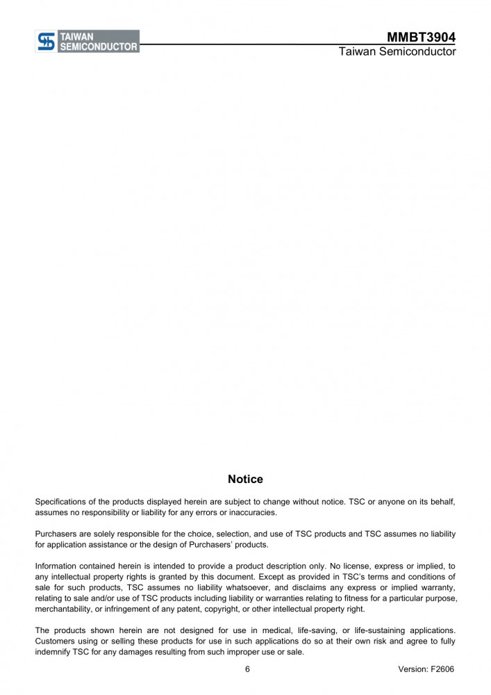 MMBT3904 datasheet preview, page 6