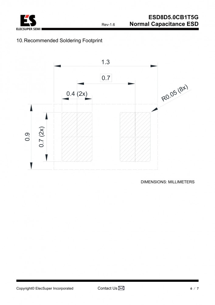 ESD8D5.0CB1T5G datasheet page 6